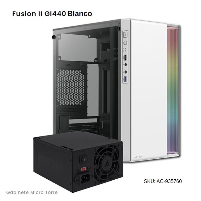 GABINETE ACTECK FUSION II GI440 / MINI TORRE / MICRO ATX MINI ITX ...