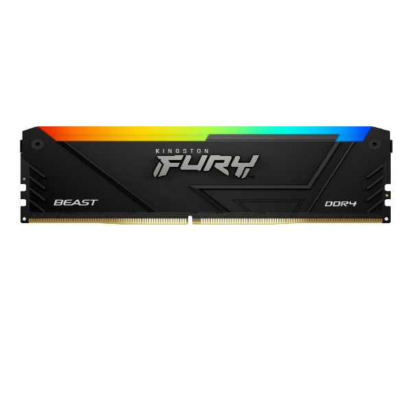 MEMORIA RAM DIMM KINGSTON FURY BEAST 32GB DDR4 3200MHZ CL16 NEGRO RGB KF432C16BB2A 32KF432C16BB2A/32