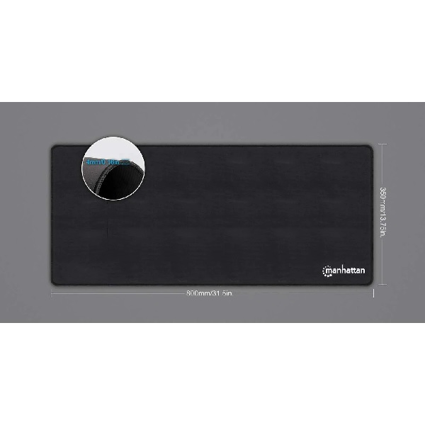 MOUSEPAD,MANHATTAN,425490, ESCRITORIO GRANDE 80X35CM, NEGRO425490
