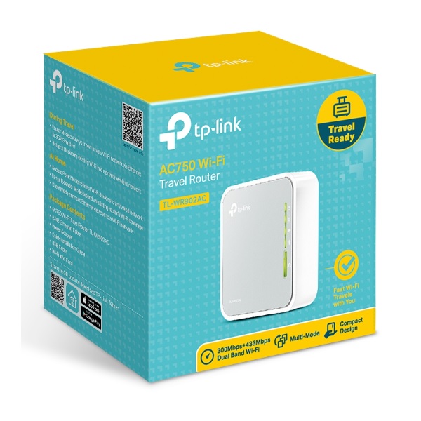 Router inalámbrico Nano TP-Link TL-WR902AC Wi-Fi 5 AC750 para viaje 1 ...